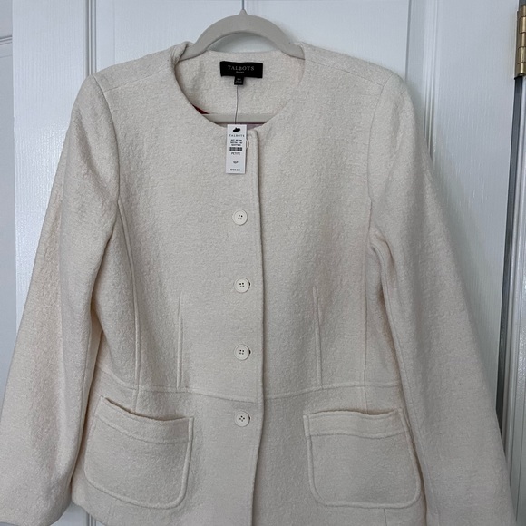 Talbots | Jackets & Coats | Talbots Petites Size 6p Ivory Blazer | Poshmark